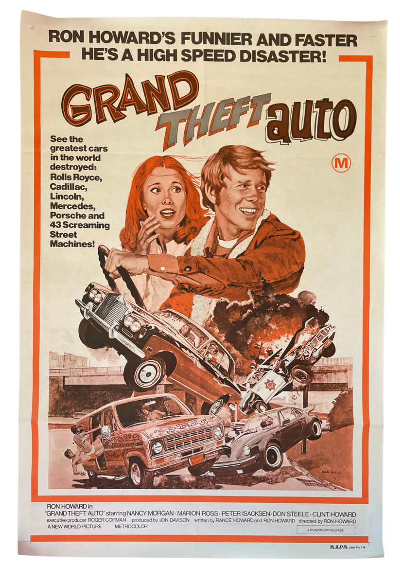 Grand Theft Auto (1977) Ron Howard - One Sheet – Vintage Posters AU