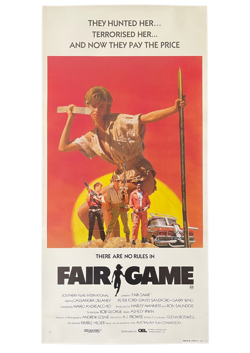 Fair Game (1986) - Daybill – Vintage Posters AU